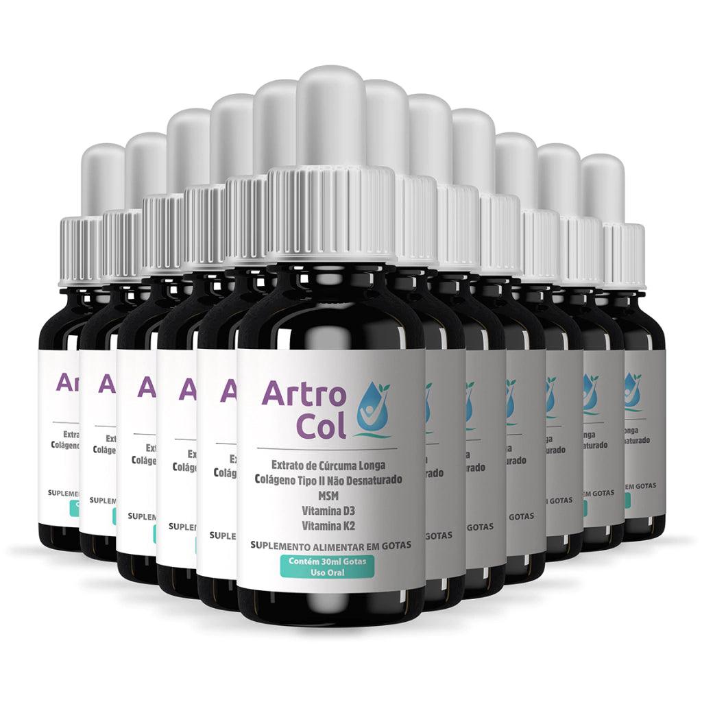 KIT 12X ARTROCOL - COLÁGENO TIPO 2 E CÚRCUMA - DOR MUSCULAR E ARTICULA